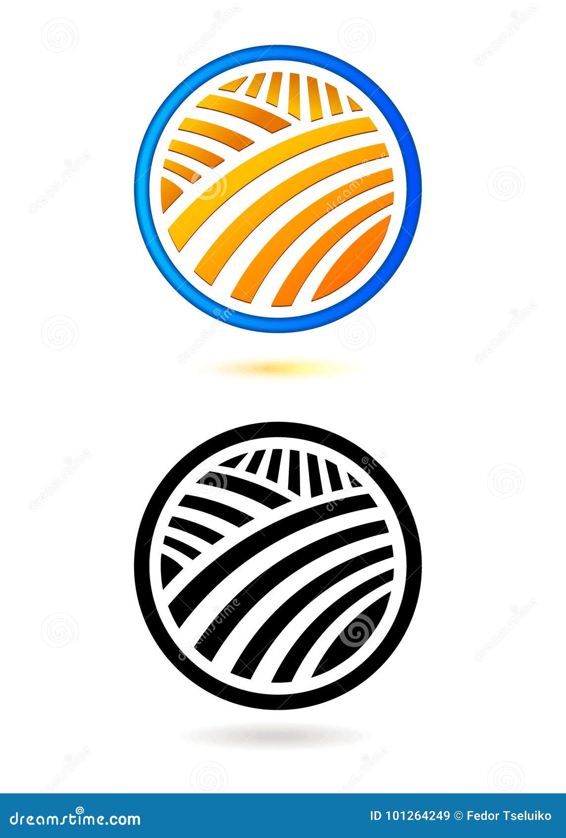 Rounded logotype template stock illustration. Illustration of business ...