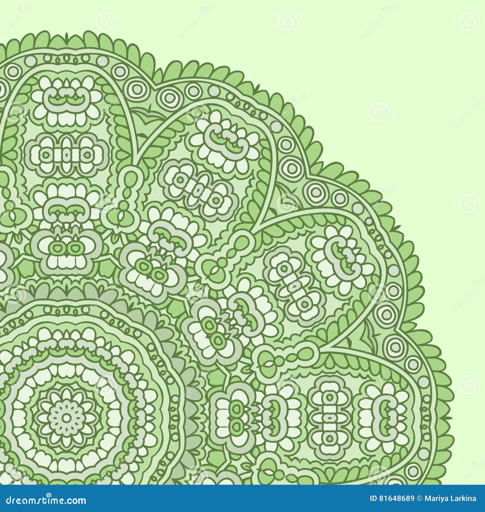 Rounded maya pattern. stock vector. Illustration of borders - 81648689