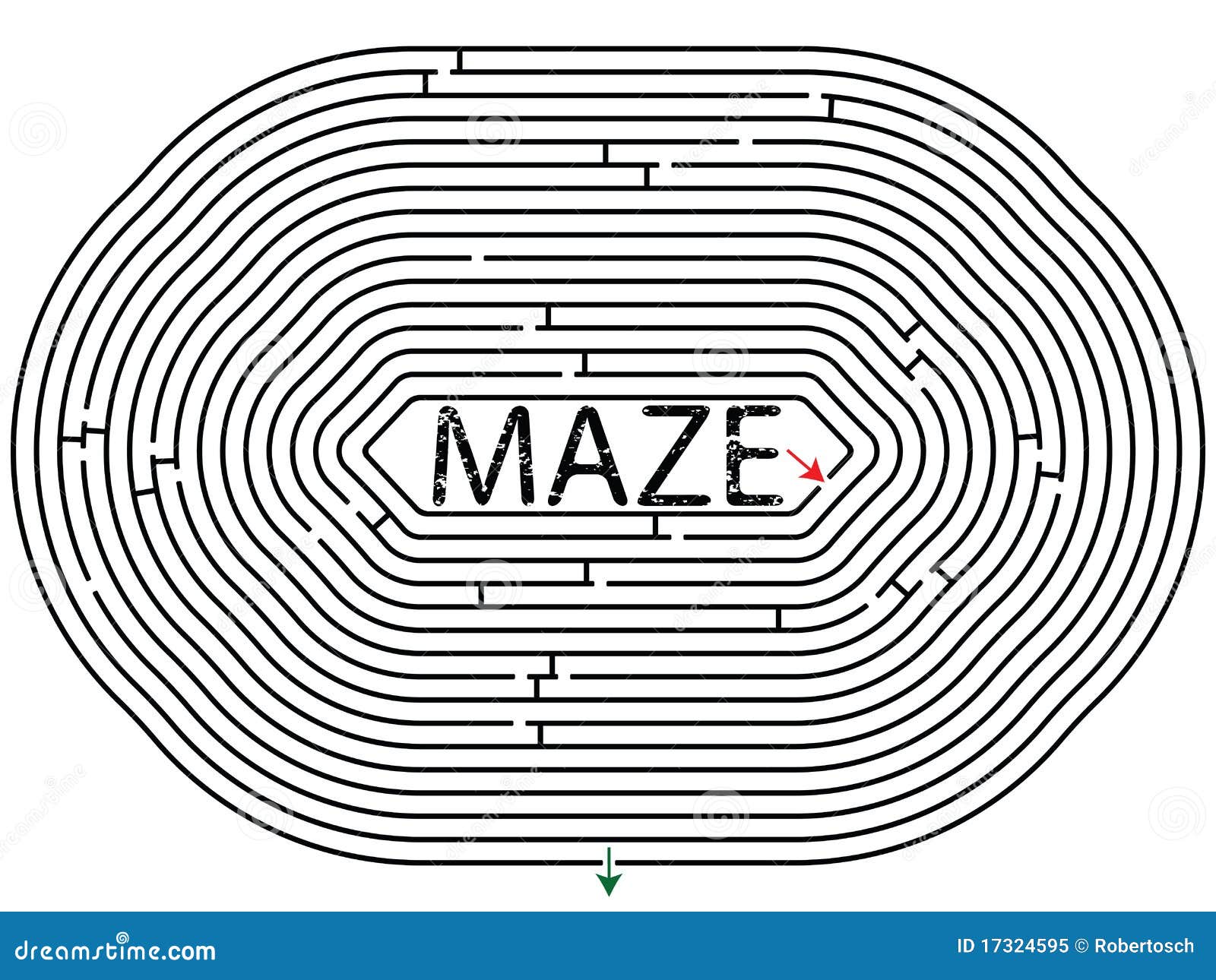 Rounded maze stock vector. Illustration of game, object - 17324595