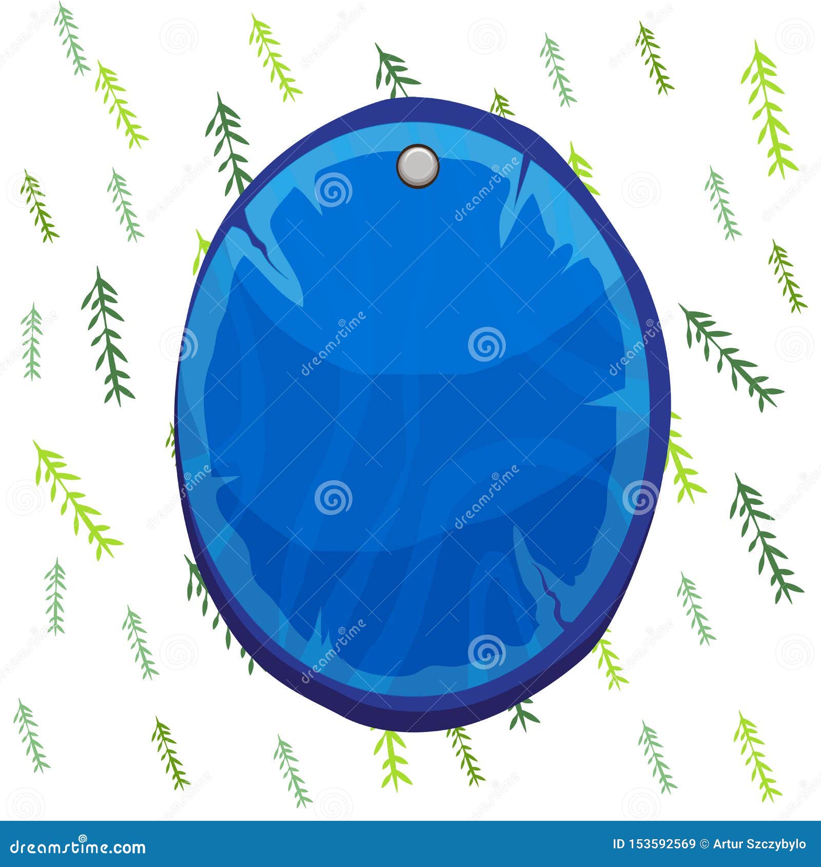 Rounded Oval Plank Sign Fixed and Pinned on Surface. Elliptical Wood ...