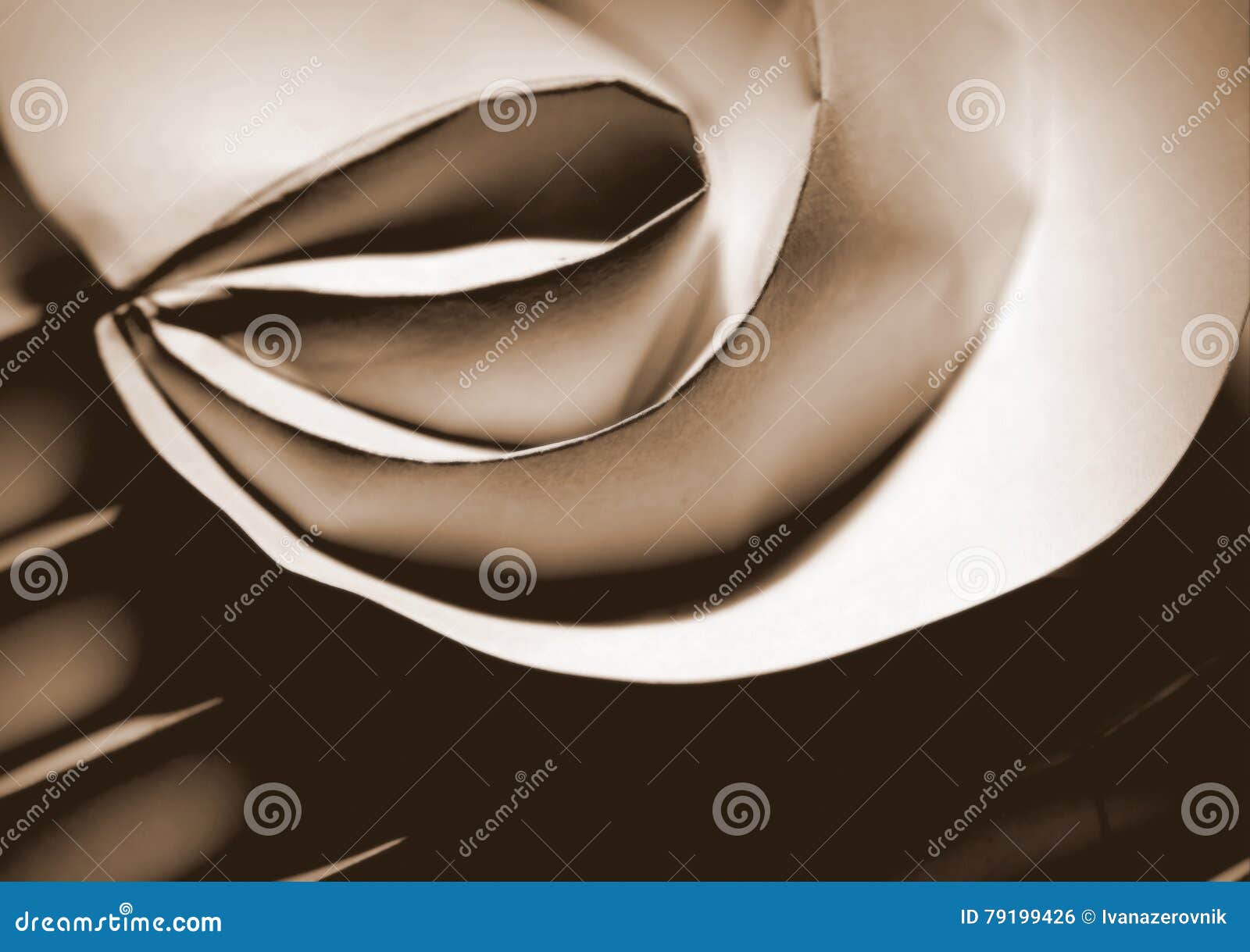 Rounded paper abstract stock photo. Image of detail, folding - 79199426