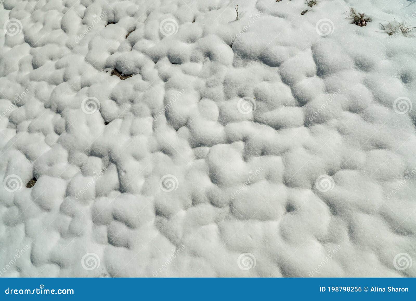 Rounded Pattern in the Snow of the Ground Stock Photo - Image of ...