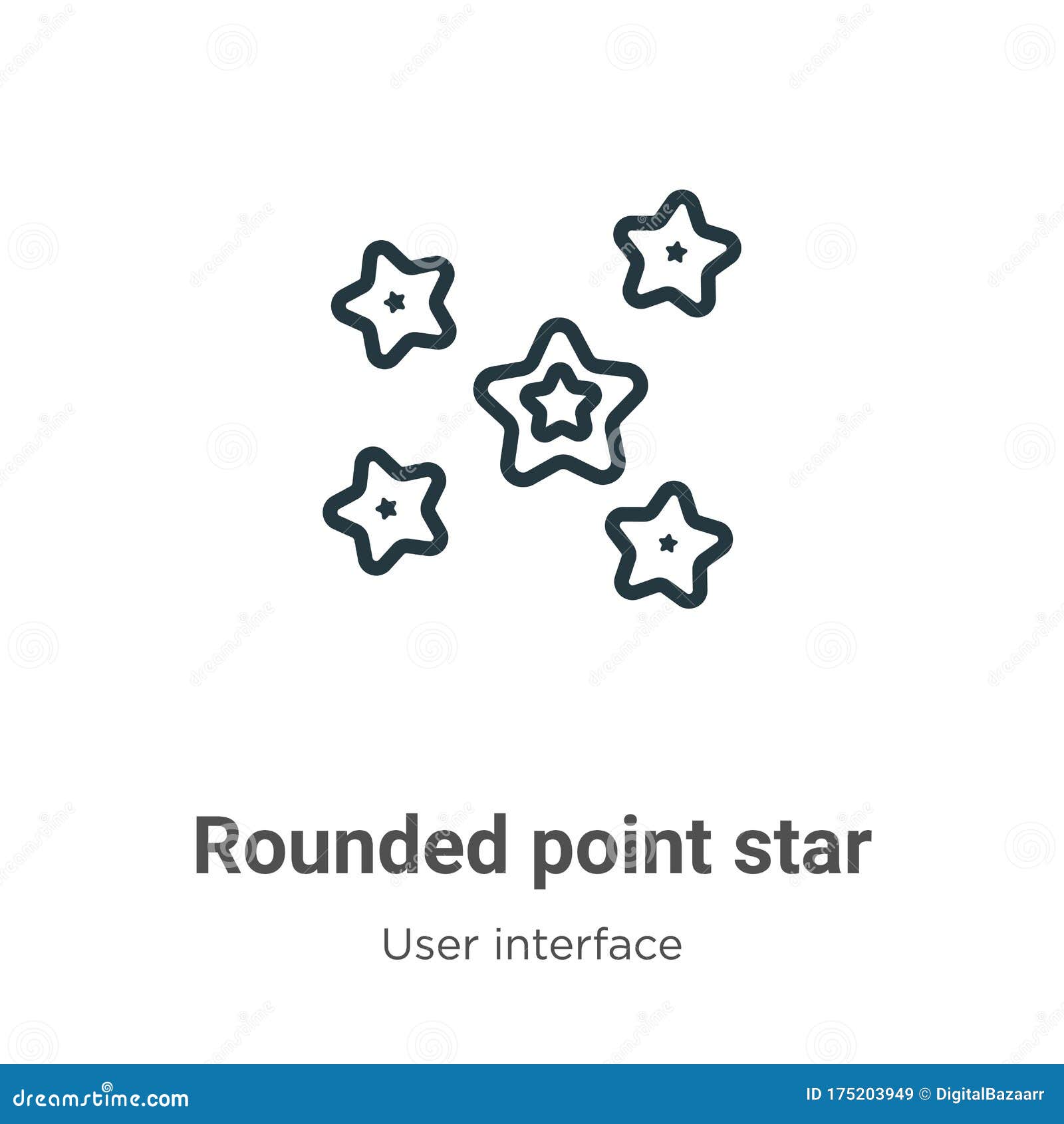 Rounded Star Outline