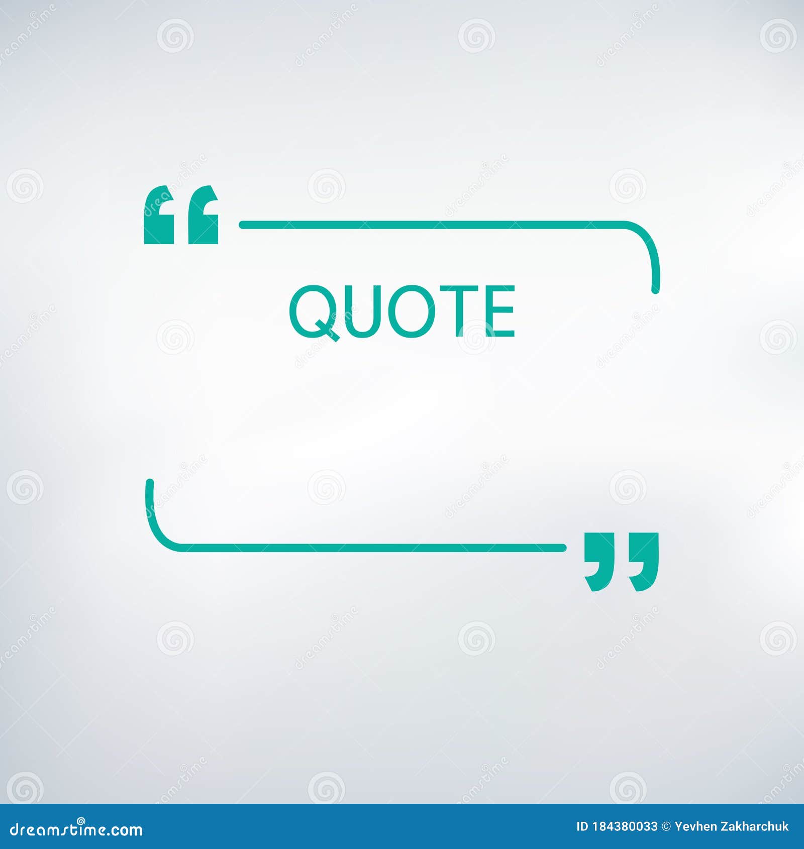 Rounded Quote Icon. Blank Template of Dialogue Frame. Quotation Border Icon. Template for Text ...
