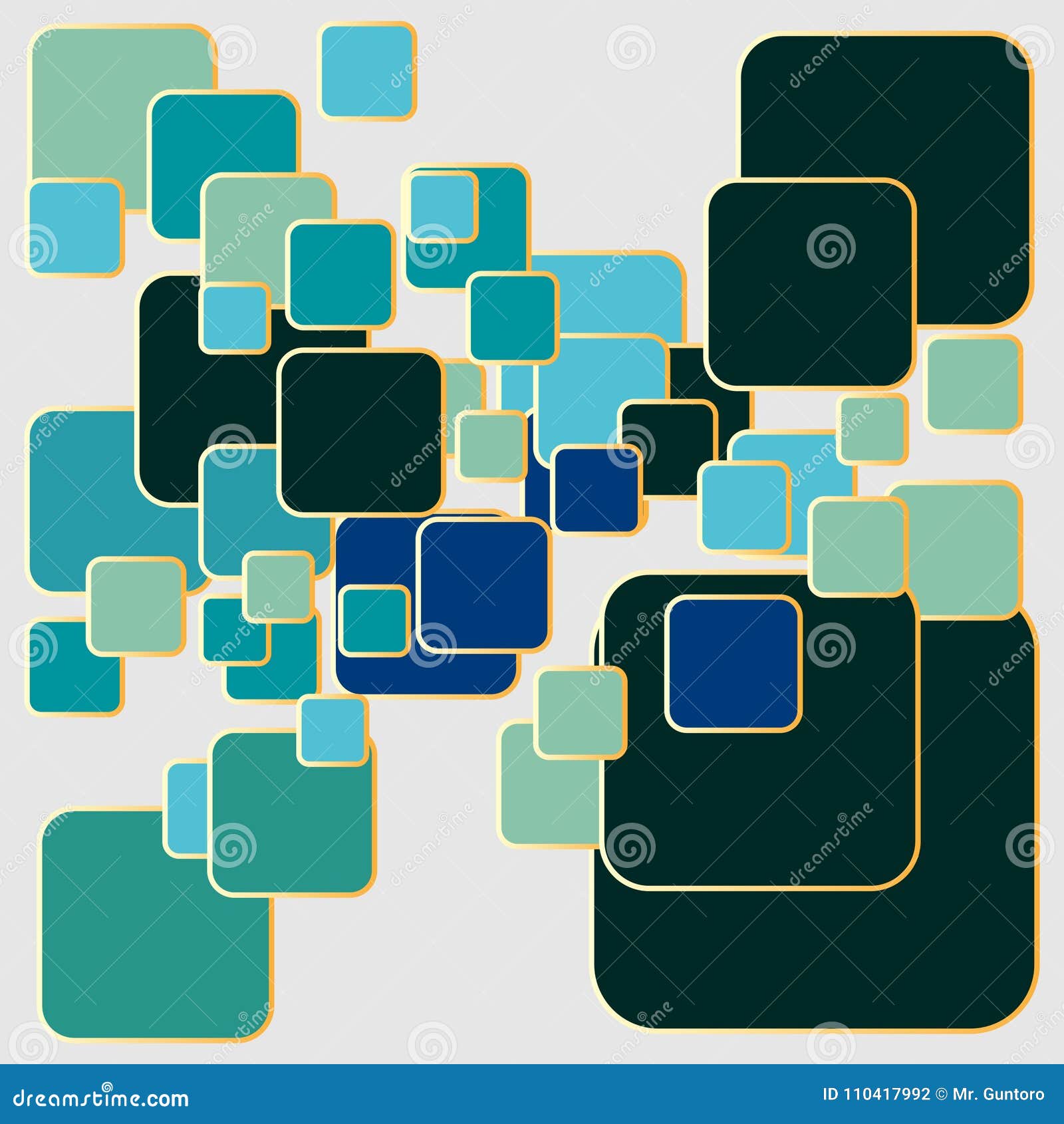 Big and Small Rounded Rectangle Abstract Background Stock Illustration ...