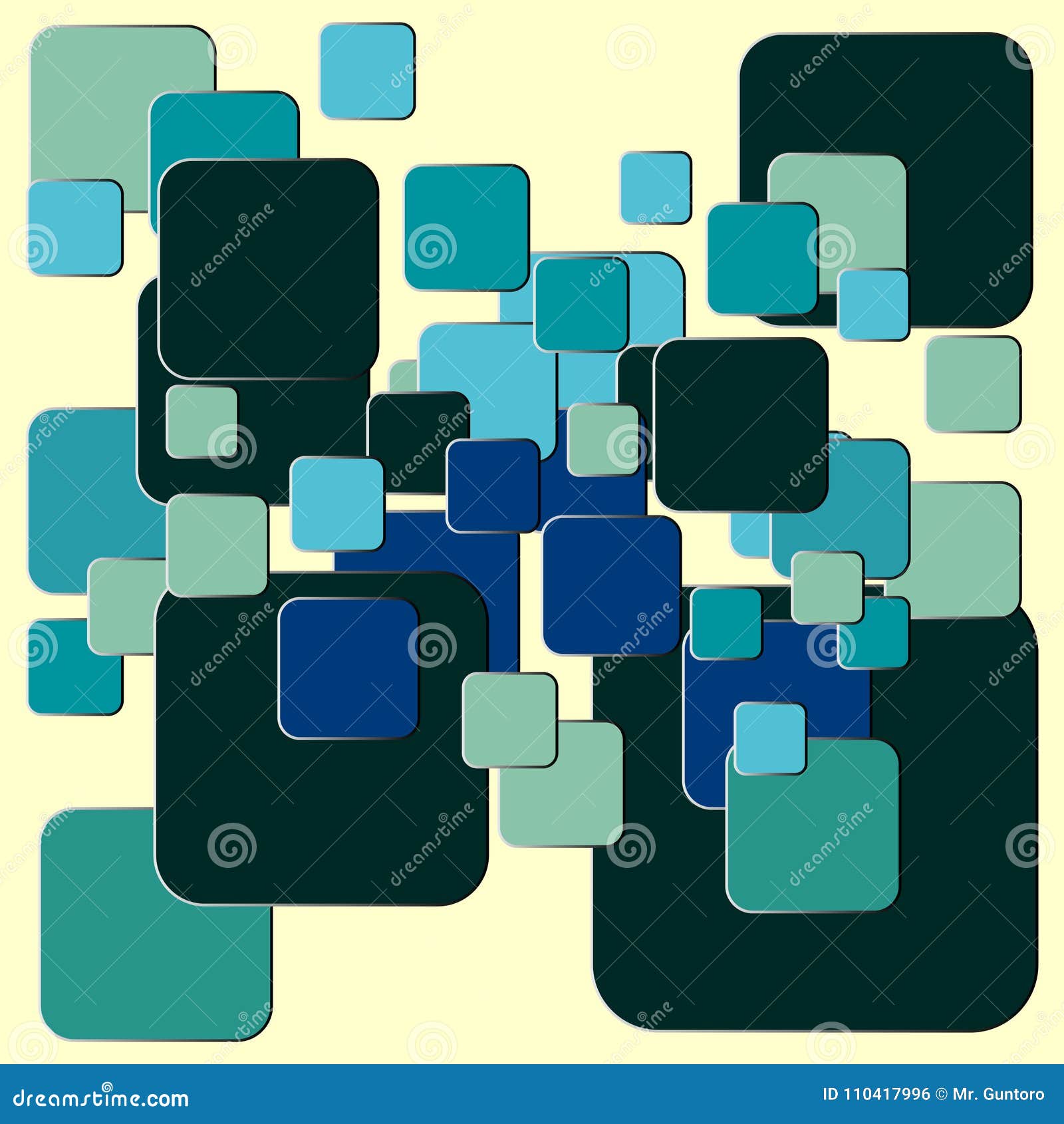 Big and Small Rounded Rectangle Abstract Background Stock Illustration ...