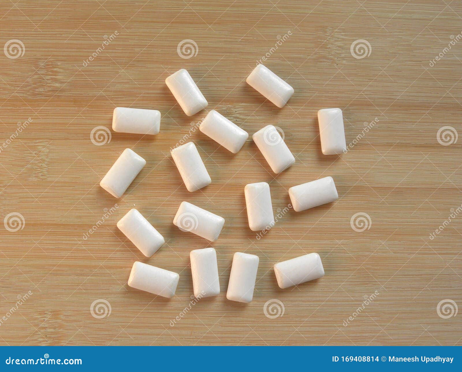 Rounded Rectangle Chewing Gums Stock Photo - Image of closeup, detail ...