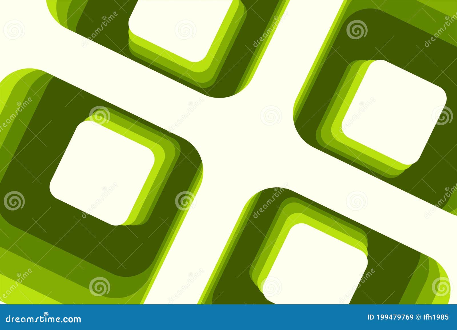 Rounded Rectangle with Green Shades of Layers Stock Vector ...