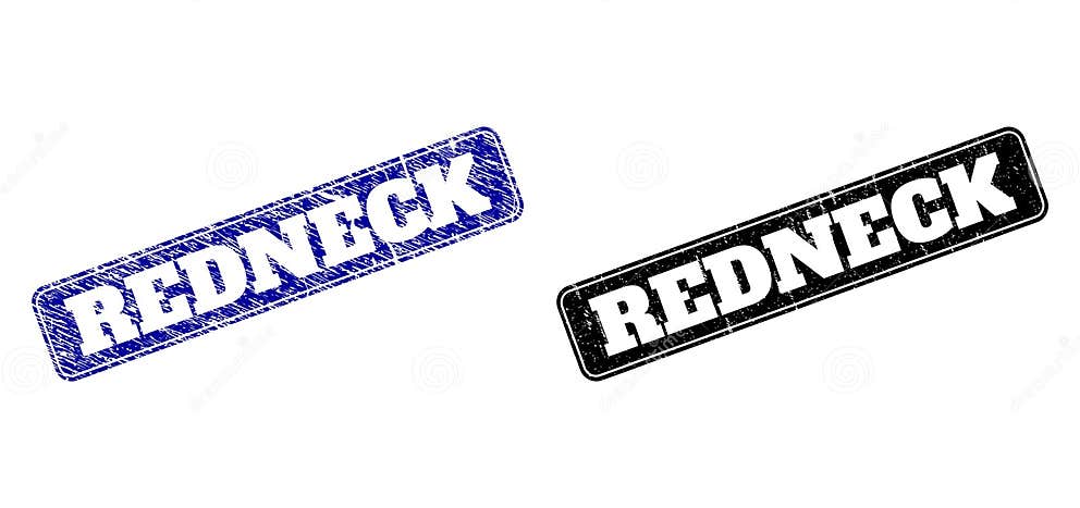 REDNECK Black and Blue Rounded Rectangular Stamp Seals with Rubber ...