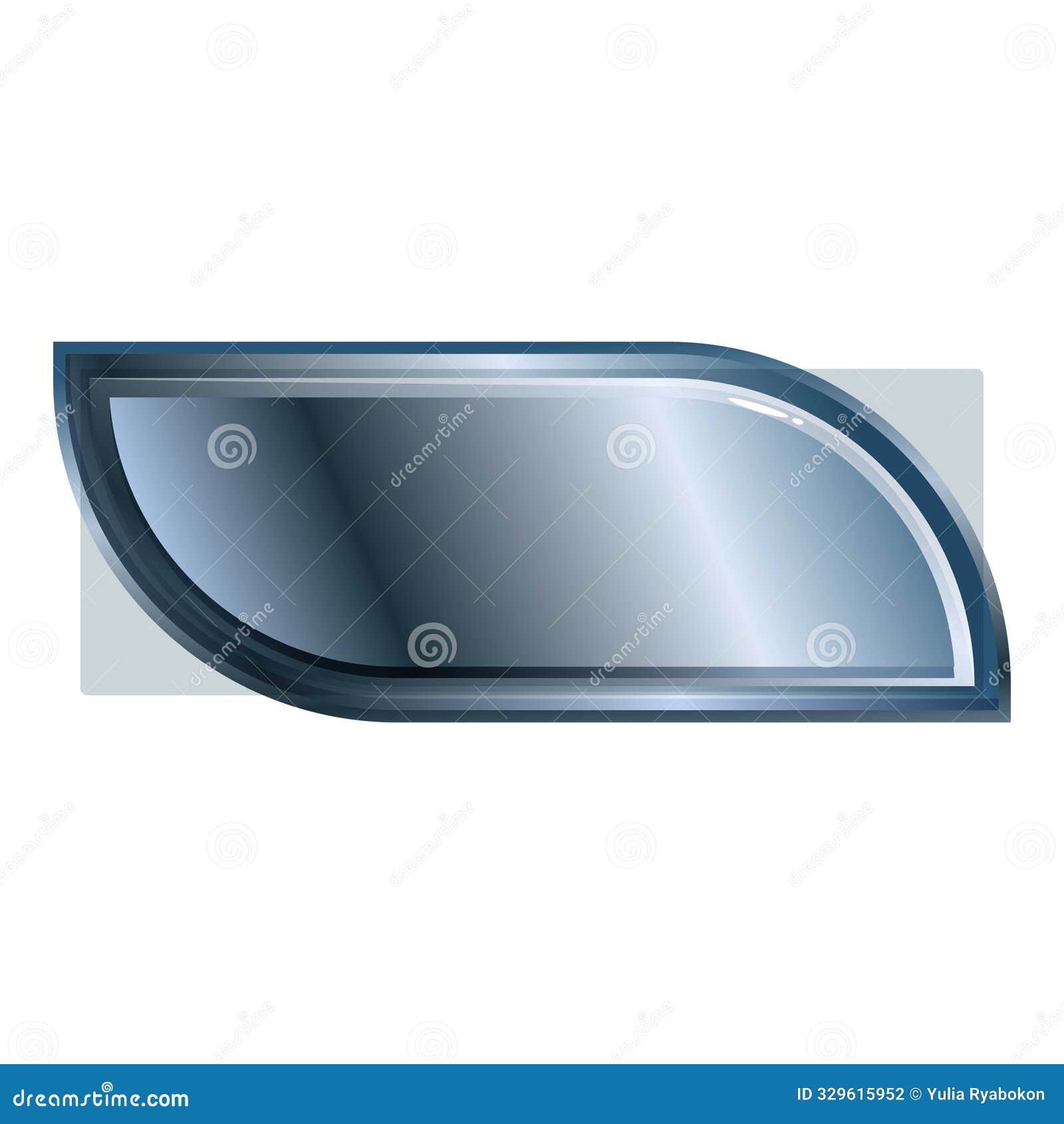 Rounded Rectangle Showing Copy Space with Metallic Gradient Effect ...