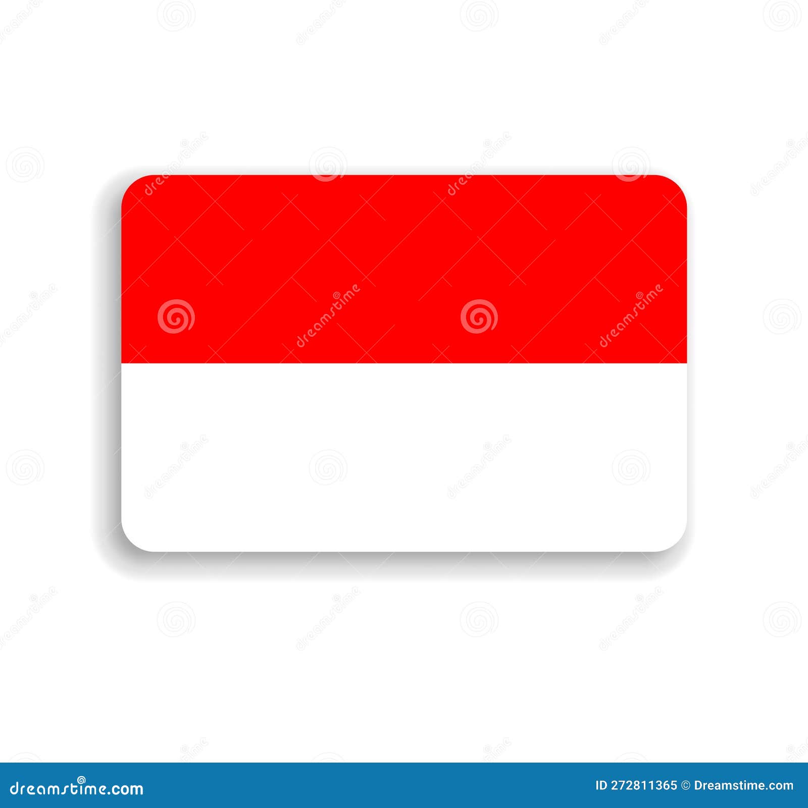 Rounded Rectangle Vector Flag of Indonesia Stock Vector - Illustration ...