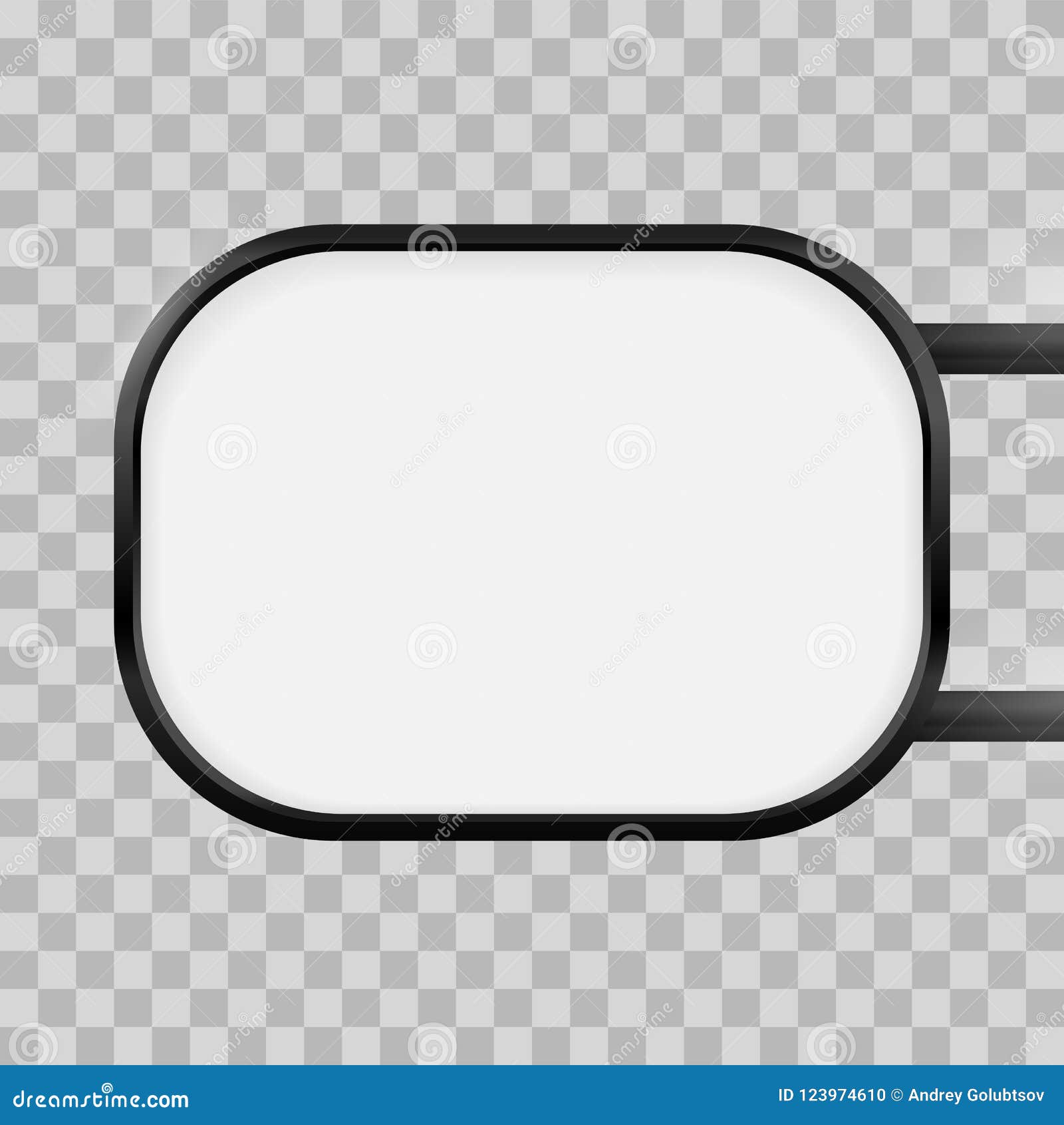 Round Rectangular Signage Light Box Signboard. Vector Rectangle ... Round Rectangular Signage Light Box Signboard. Vector Rectangle ...