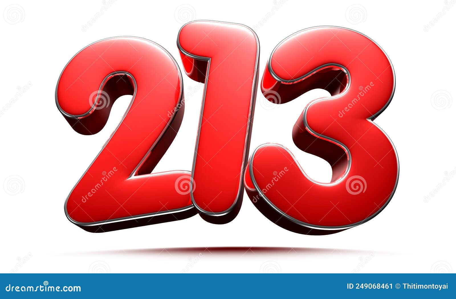 Number 213 red. stock illustration. Illustration of bill - 249068461