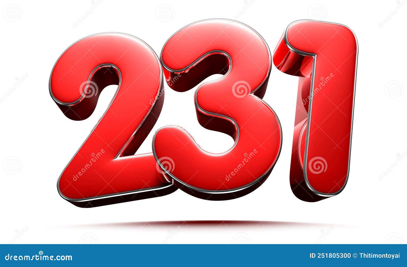 Number 231 red. stock illustration. Illustration of charges - 251805300