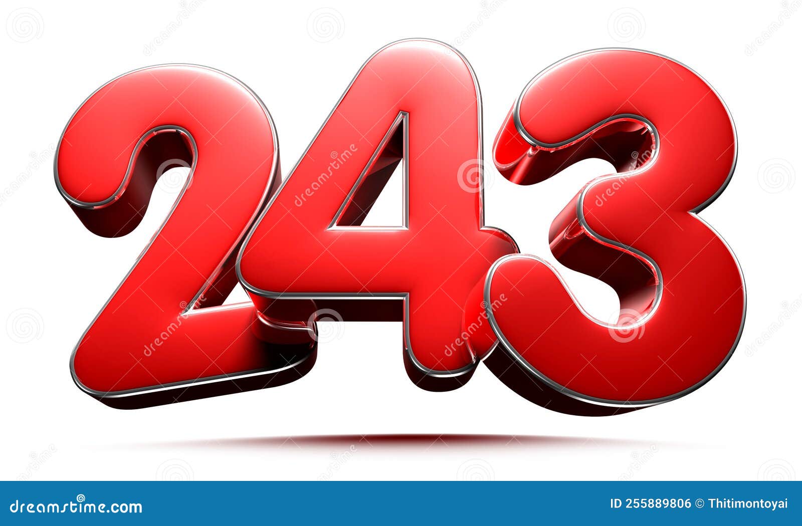 Number 243. stock illustration. Illustration of cumulative - 255889806