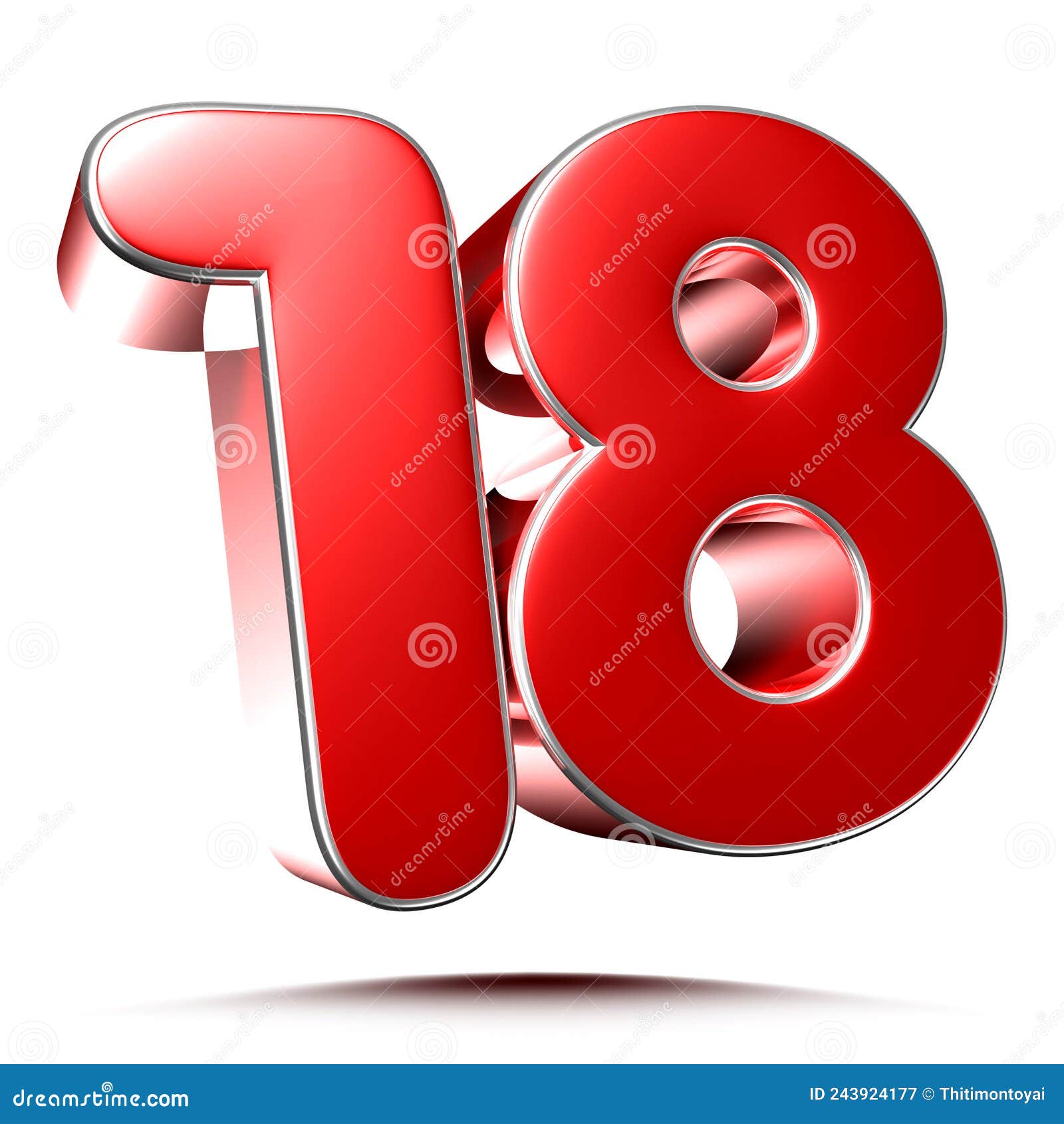Number 18. stock illustration. Illustration of price - 243924177