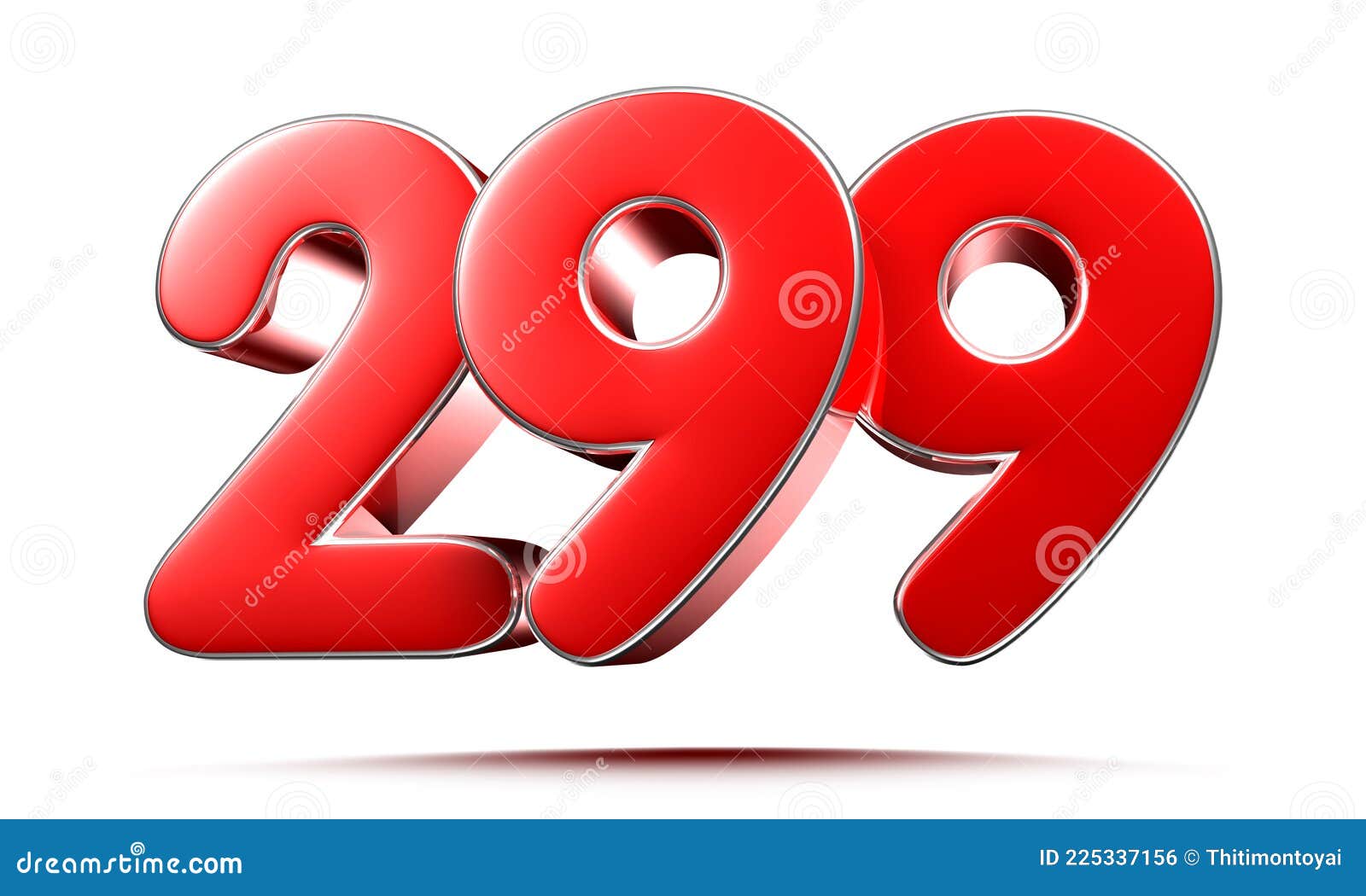 Rounded red numbers 299. stock illustration. Illustration of commerce ...