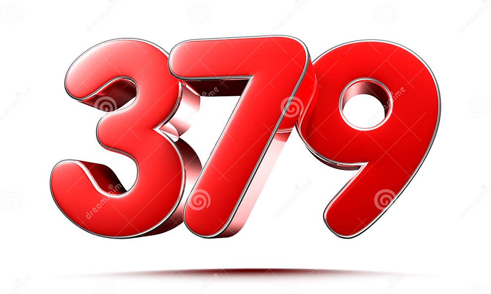 Rounded red numbers 379. stock illustration. Illustration of income ...