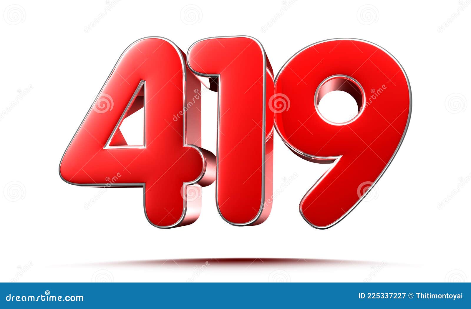 Rounded red numbers 419. stock illustration. Illustration of lettering ...