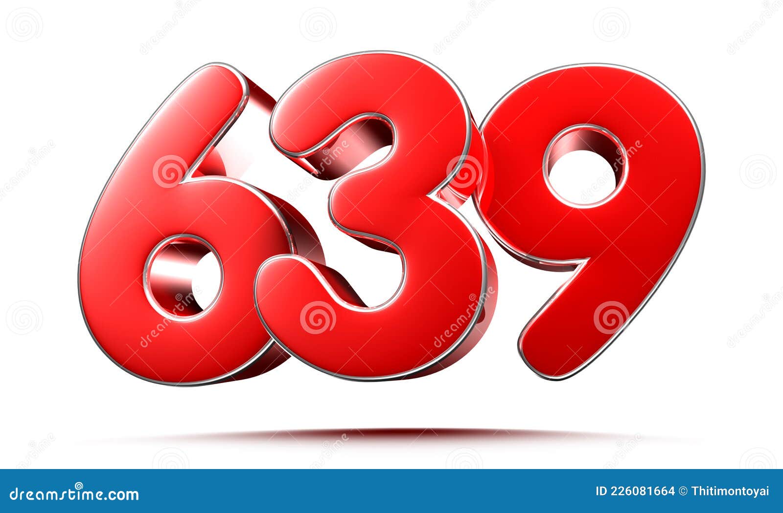 Rounded red numbers 639. stock illustration. Illustration of bill ...