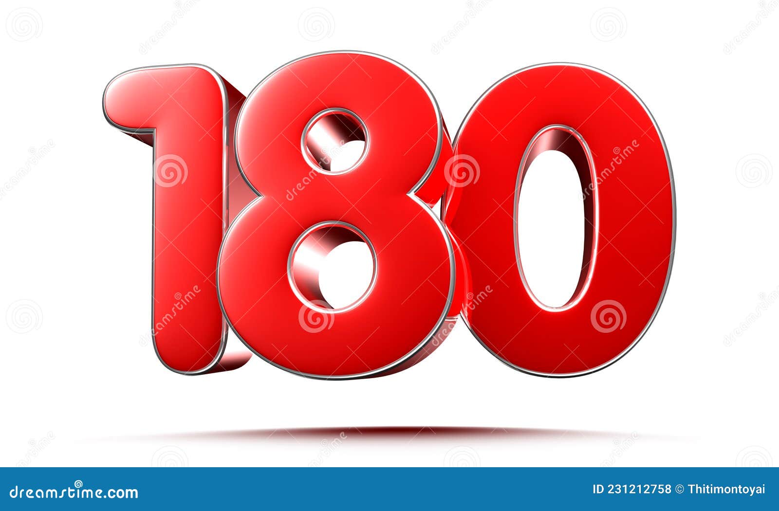 Numbers 180. stock illustration. Illustration of clipping - 231212758