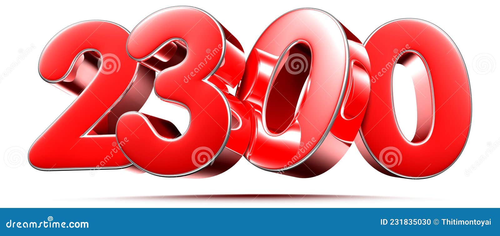 Number 2300 red. stock illustration. Illustration of distance - 231835030