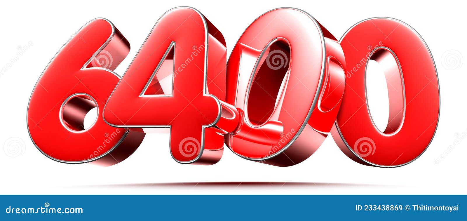 Number 6400 red. stock illustration. Illustration of money - 233438869