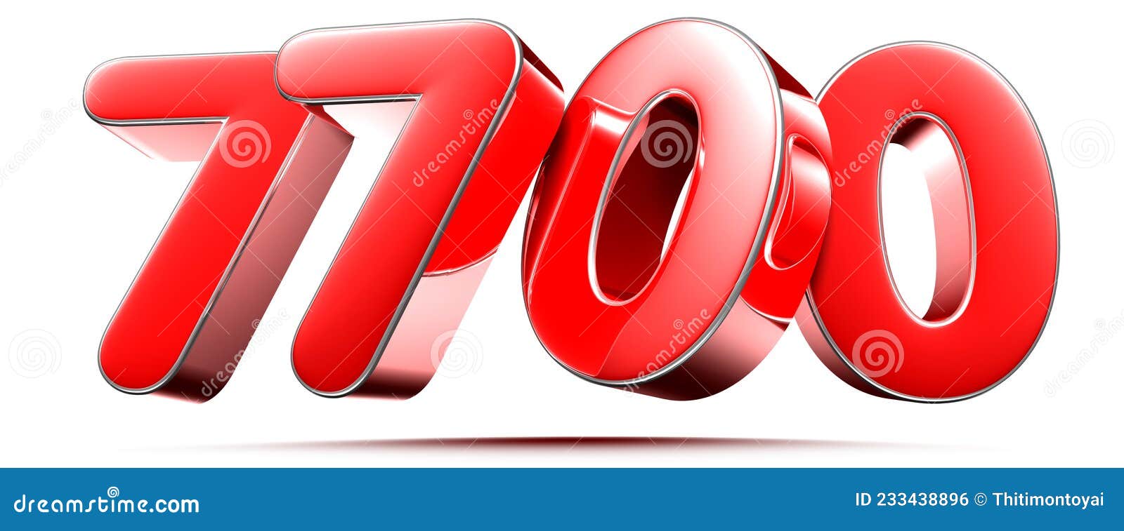 Number 7700 red. stock illustration. Illustration of finance - 233438896