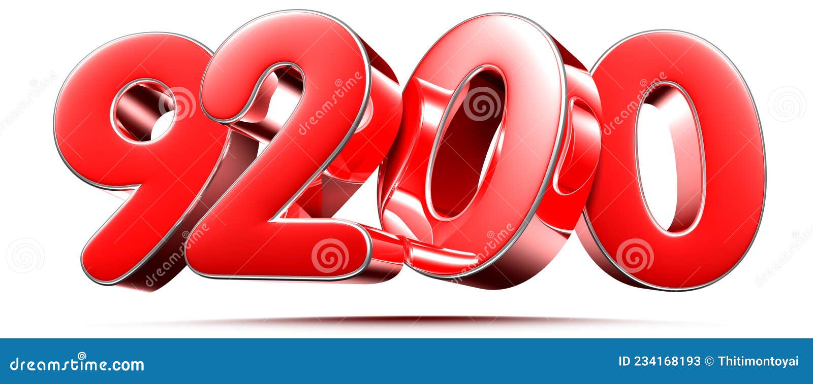 Number 9200 red. stock illustration. Illustration of distance - 234168193