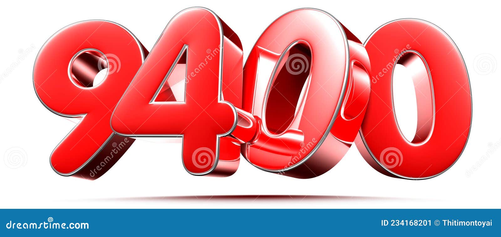 Number 9400 red. stock illustration. Illustration of economy - 234168201
