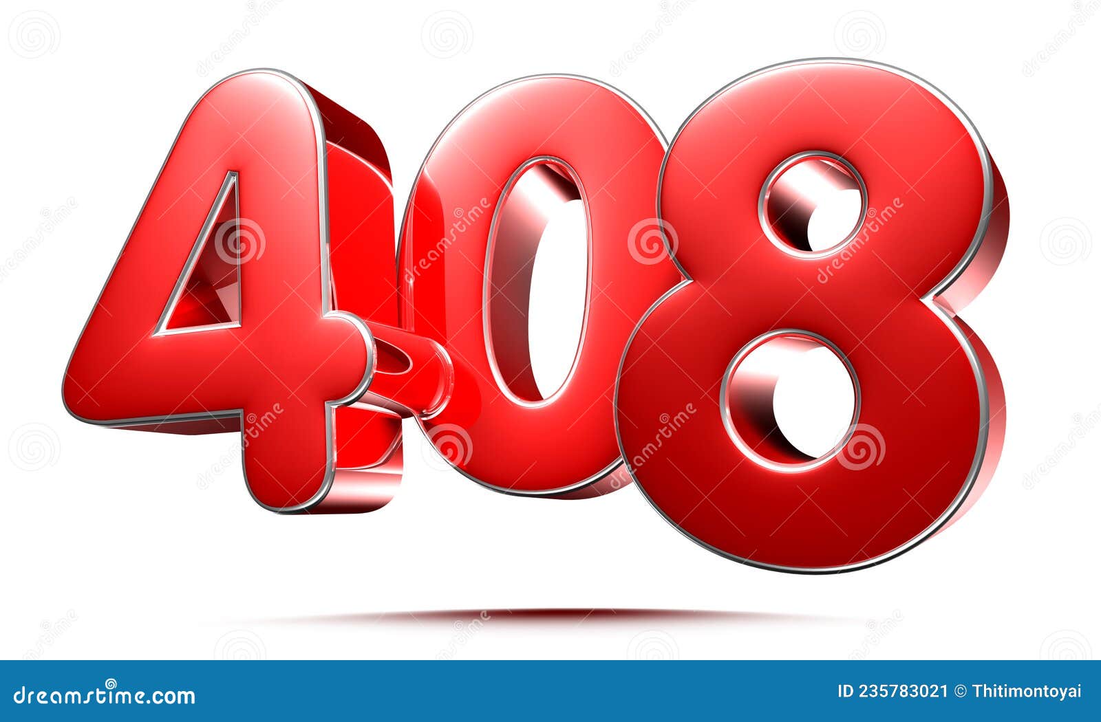 Number 408 red stock illustration. Illustration of figures - 235783021