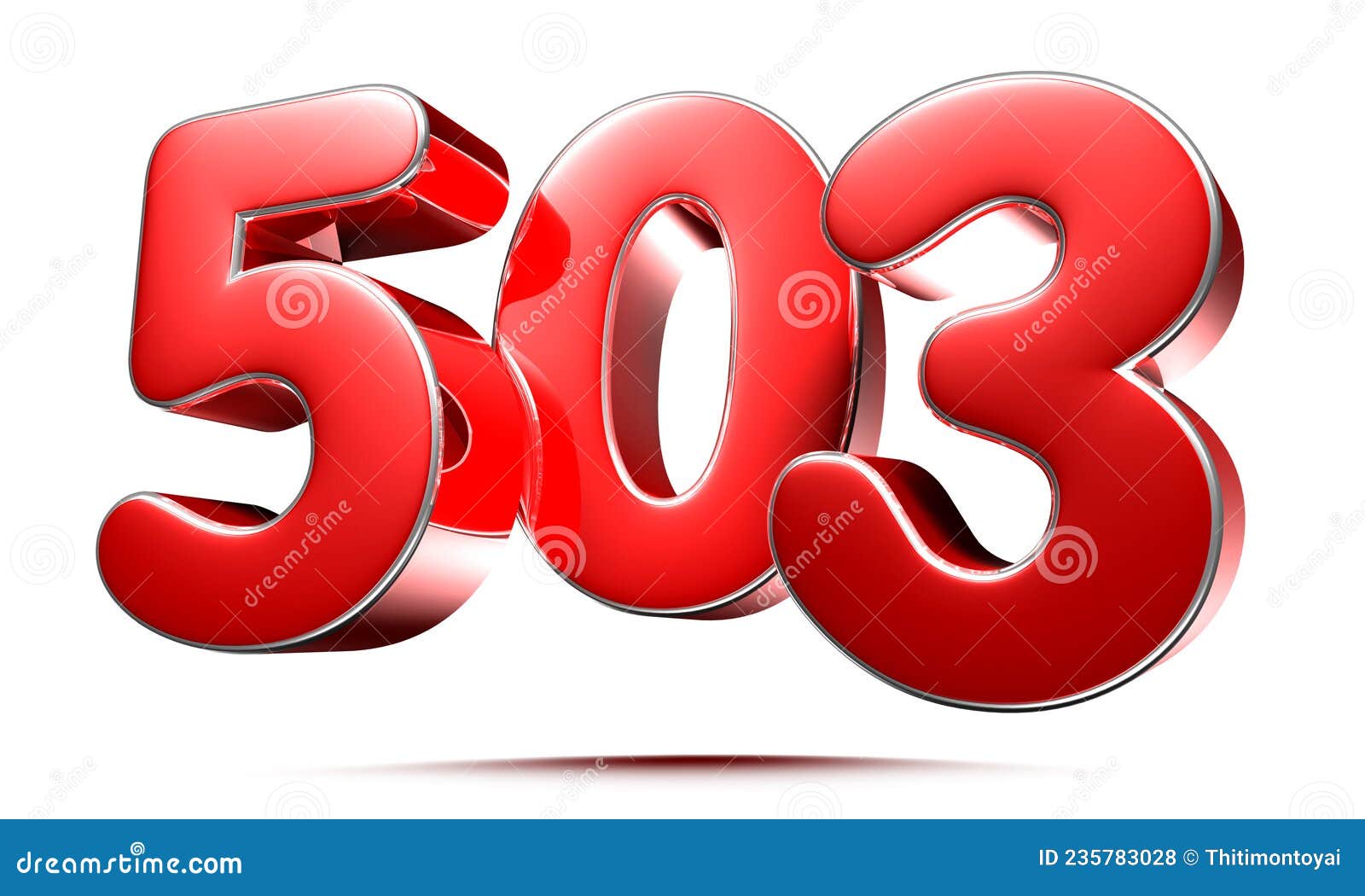 Number 503 red. stock illustration. Illustration of measure - 235783028