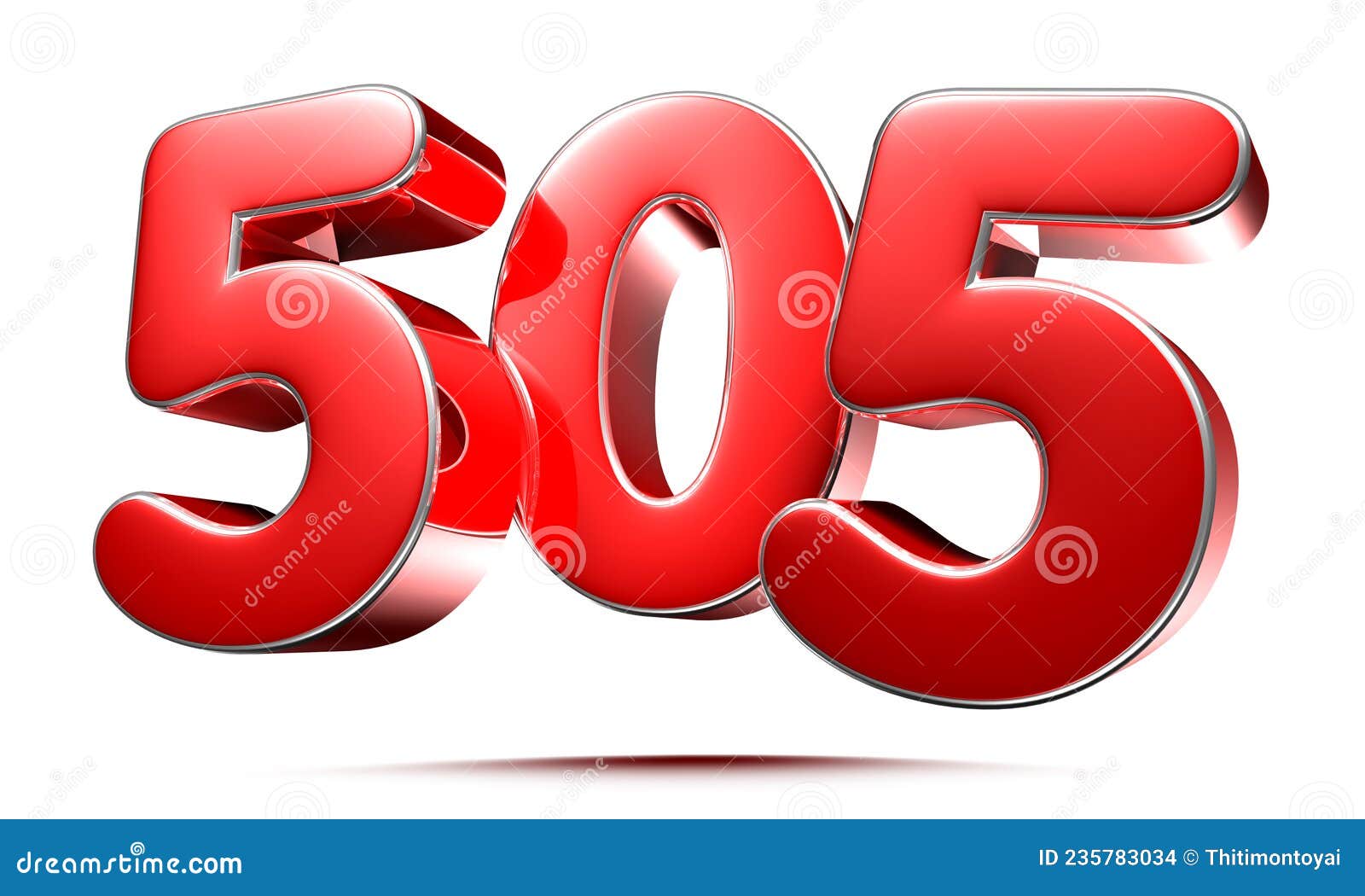 Number 505 red. stock illustration. Illustration of distance - 235783034