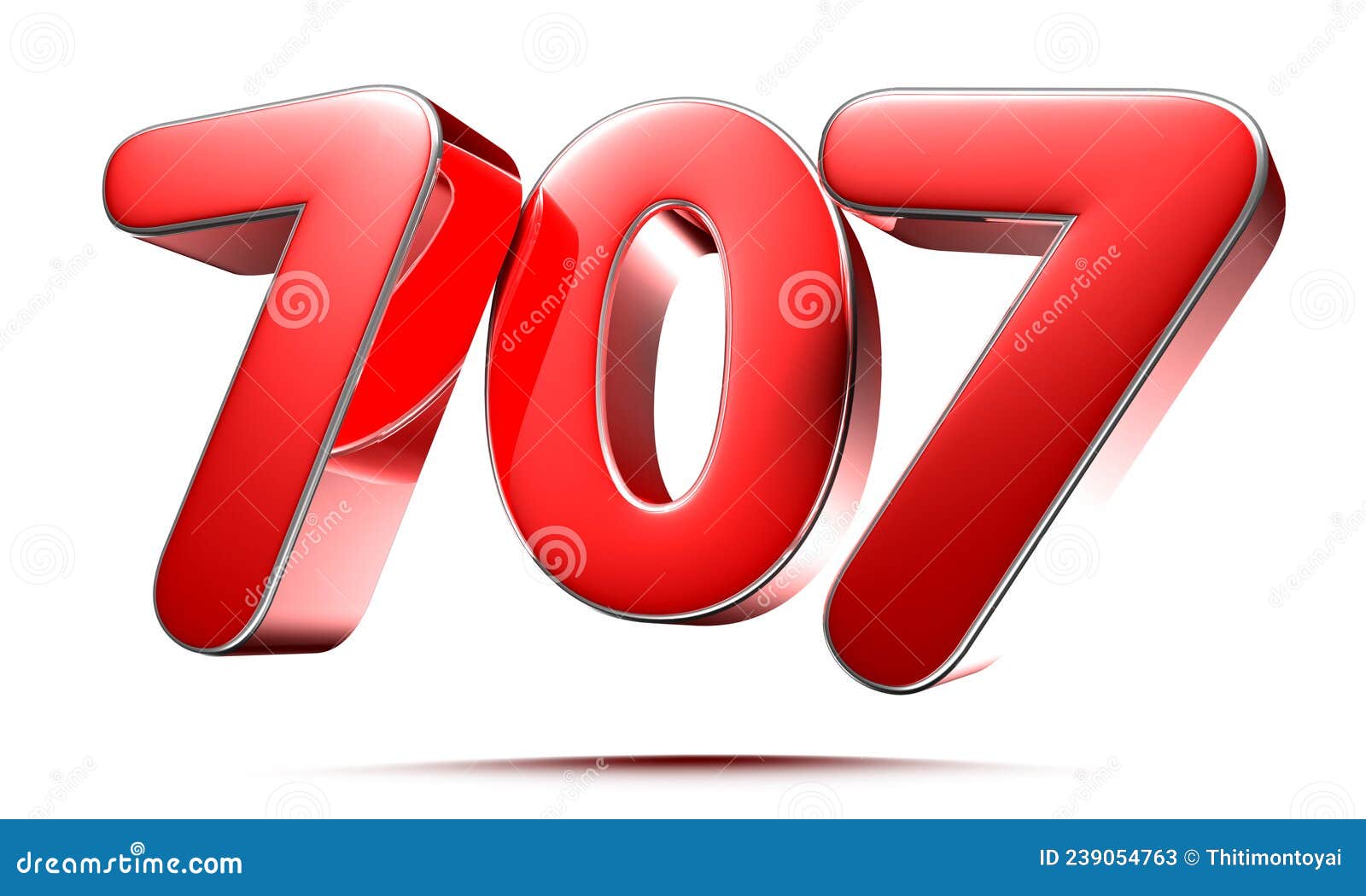 Number 707. stock illustration. Illustration of isolated - 239054763