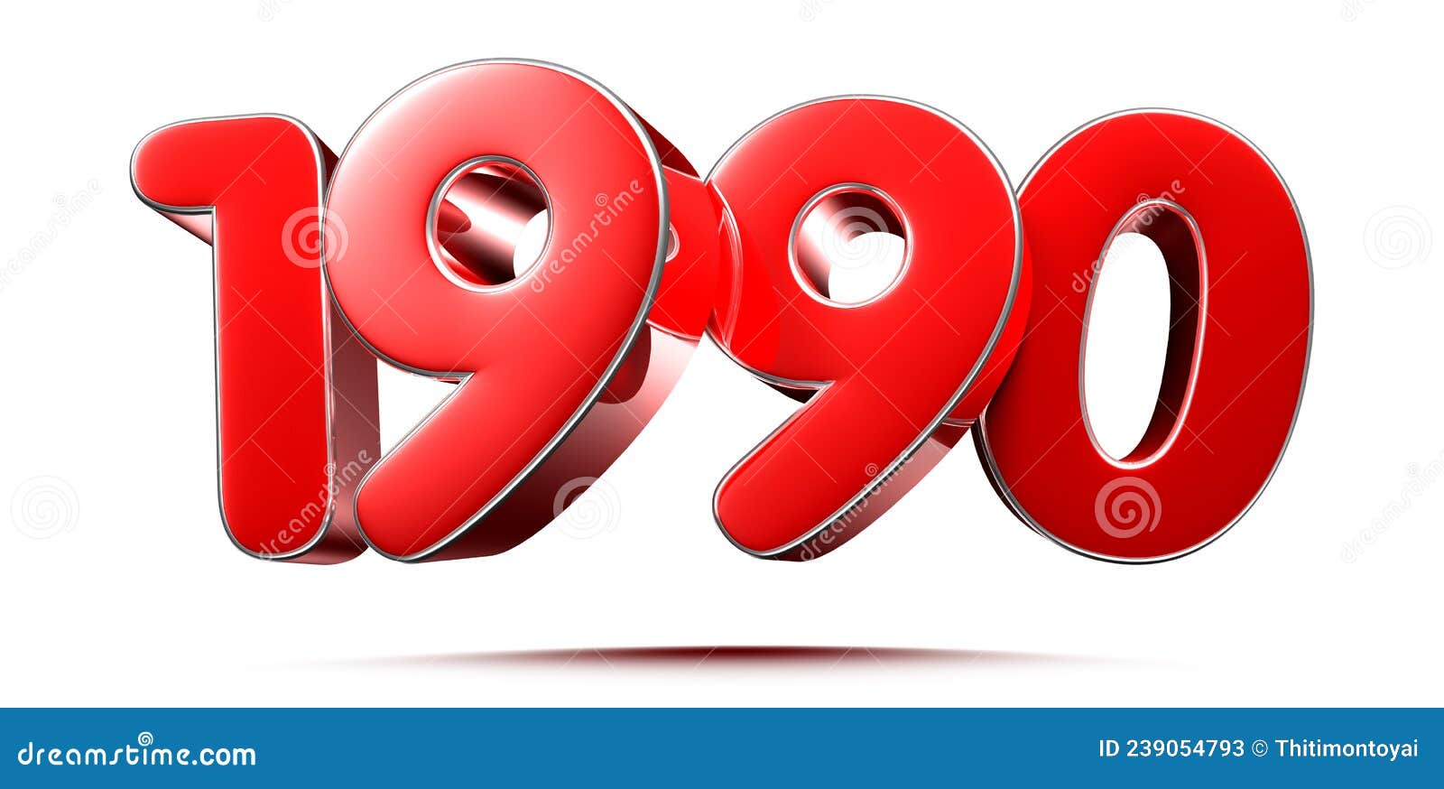 Number 1990. stock illustration. Illustration of rendering - 239054793