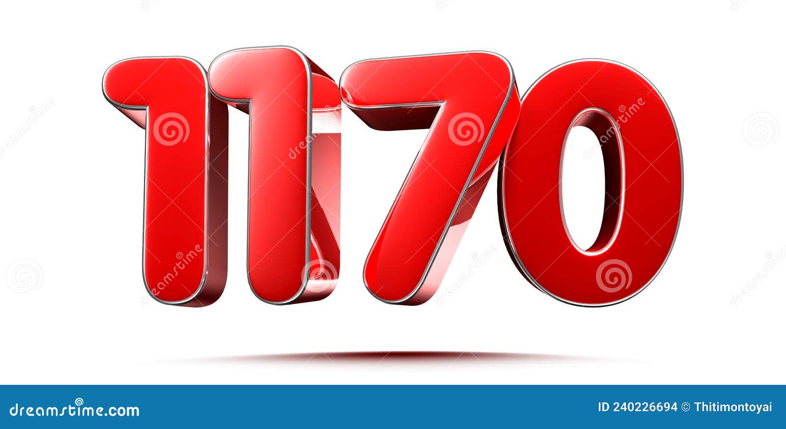 Number 1170red. stock illustration. Illustration of bill - 240226694