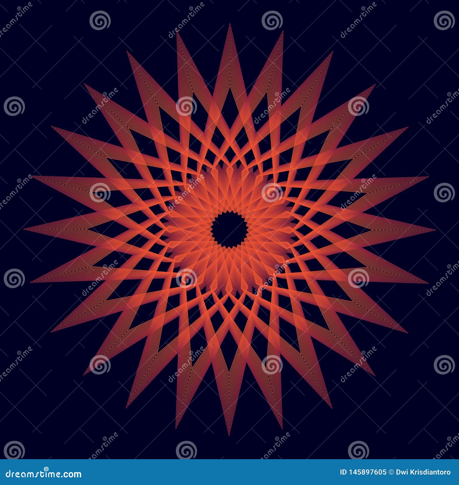 Rounded Red Unique Background Sacred Geometry Stock Vector ...