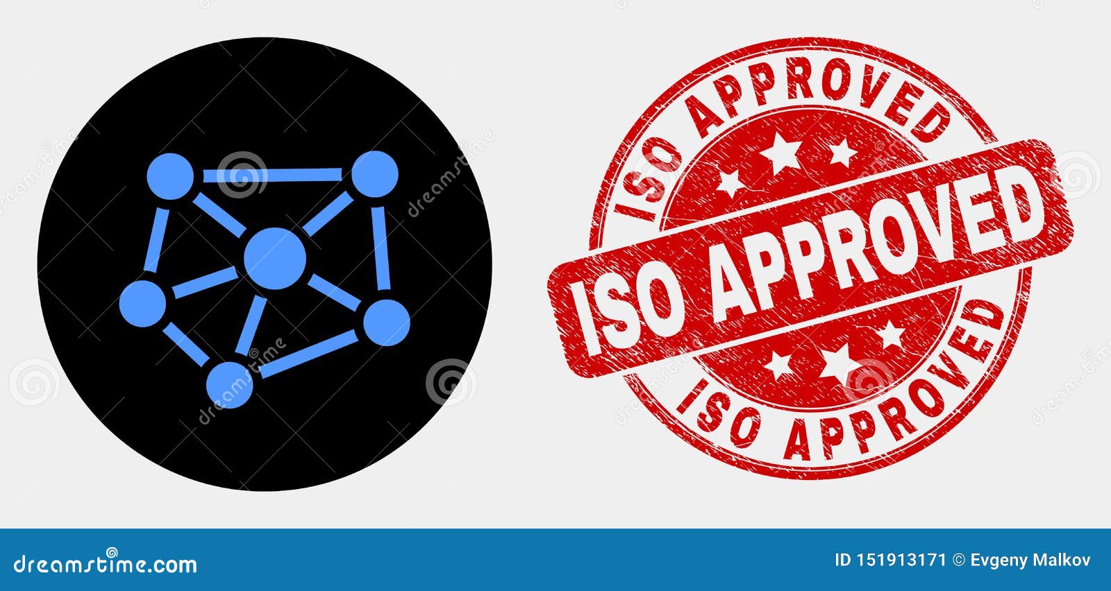 Vector Relations Icon and Scratched ISO Approved Seal Stock Vector ...