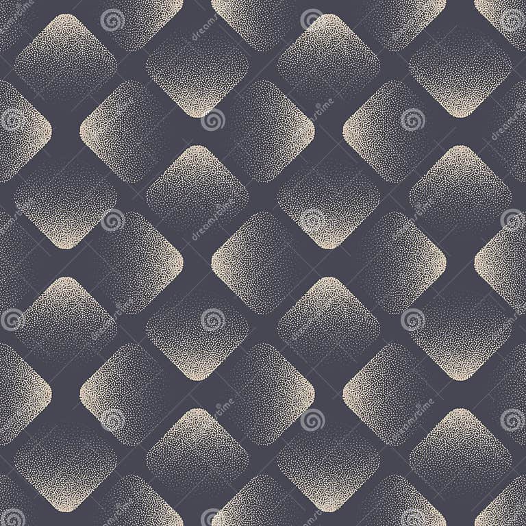Rounded Rhombus Grid Seamless Pattern Trend Vector Aesthetic Abstract ...