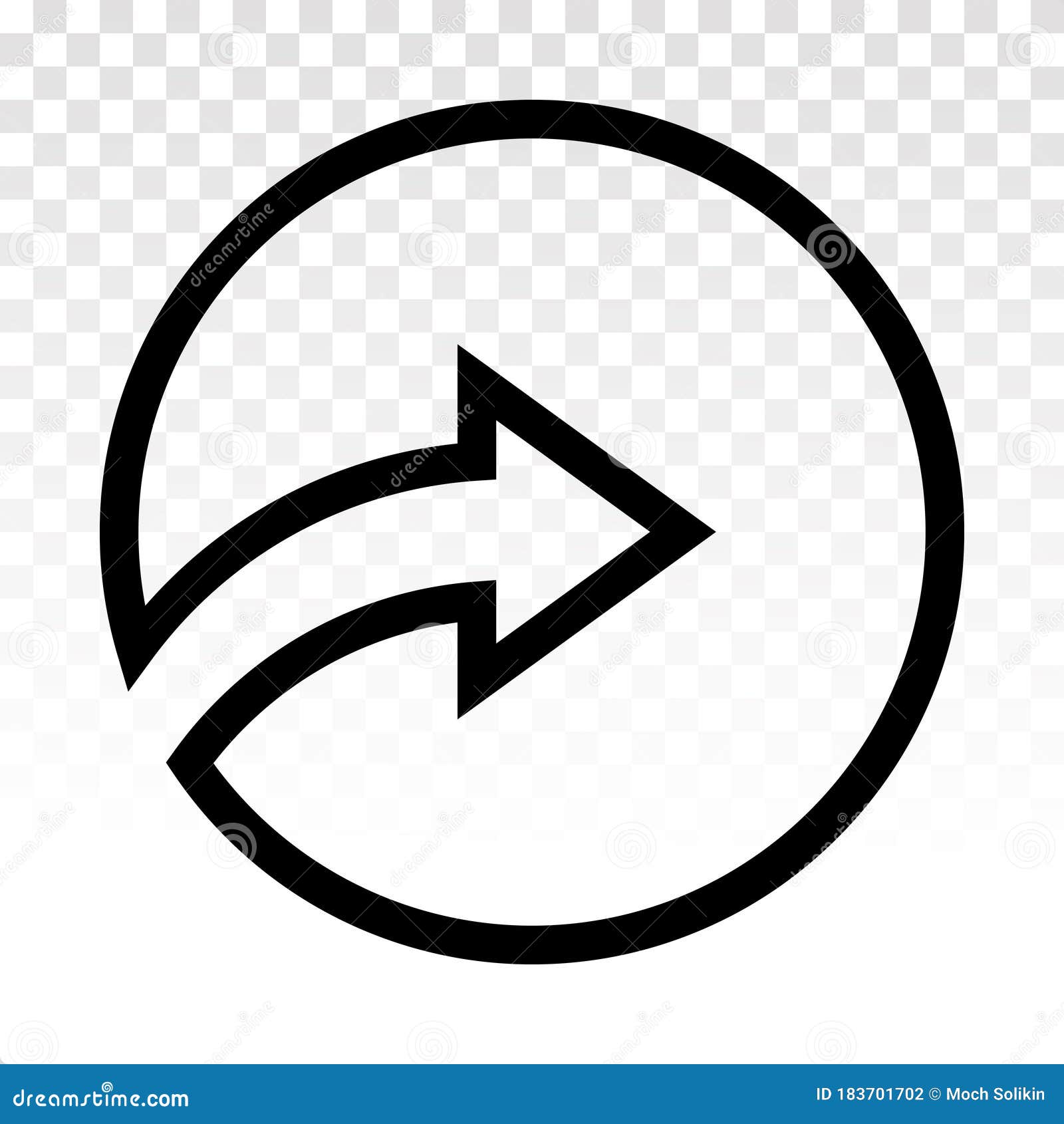 Rounded Right Arrow or Next Buttons - Line Art Icons for Apps and ...