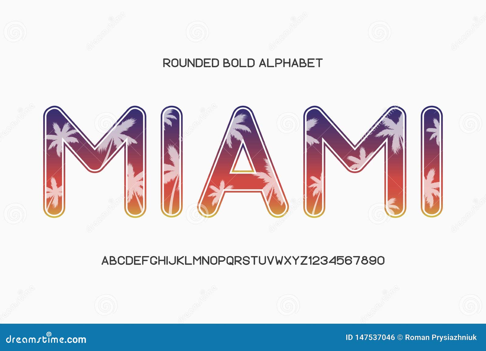 Rounded Sans Serif Font. Round Alphabet, Typeface Stock Vector ...