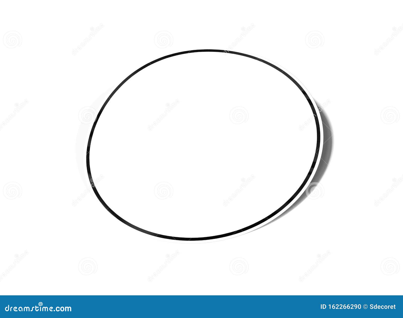 Rounded Shaped Sticker Mockup Isolated on White 3D Rendering Stock ...