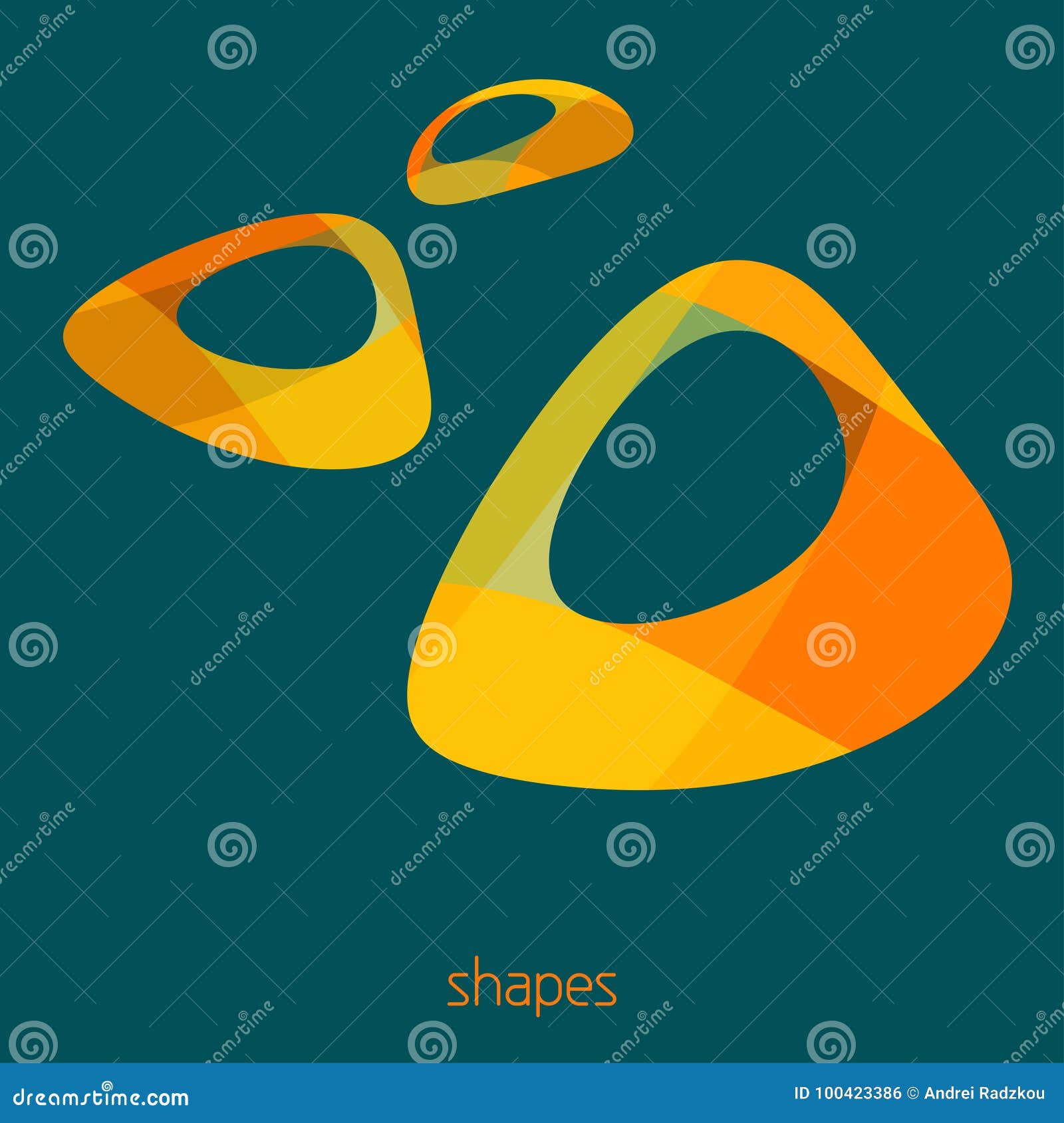 Rounded Shapes with Holes. Vector Stock Vector - Illustration of ...