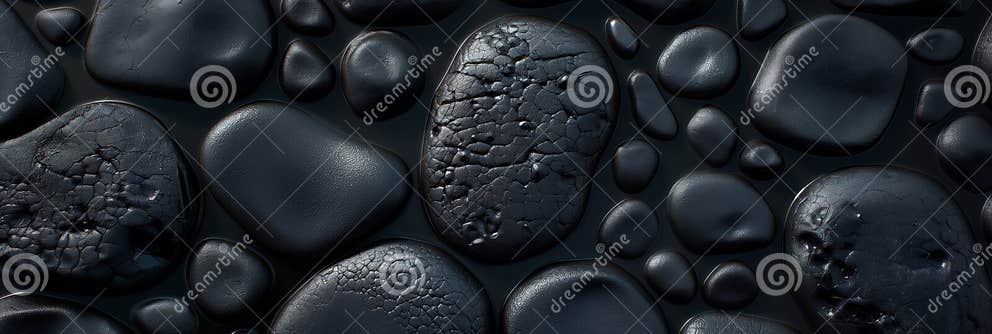 Rounded Smooth Black Stone Pattern. Lava Stone Background Stock ...