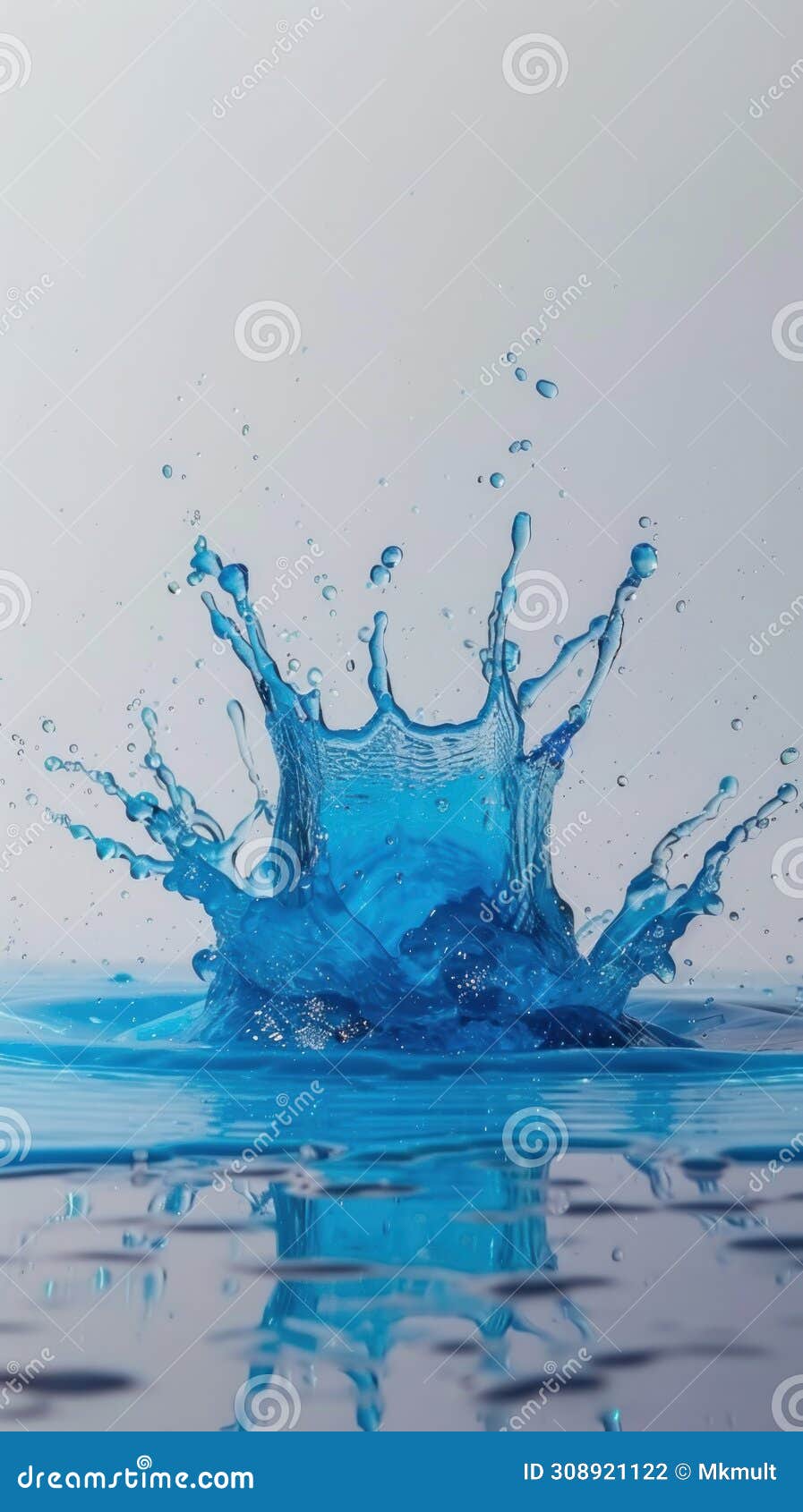 Blue Water Splash on White Background Stock Photo - Image of ...