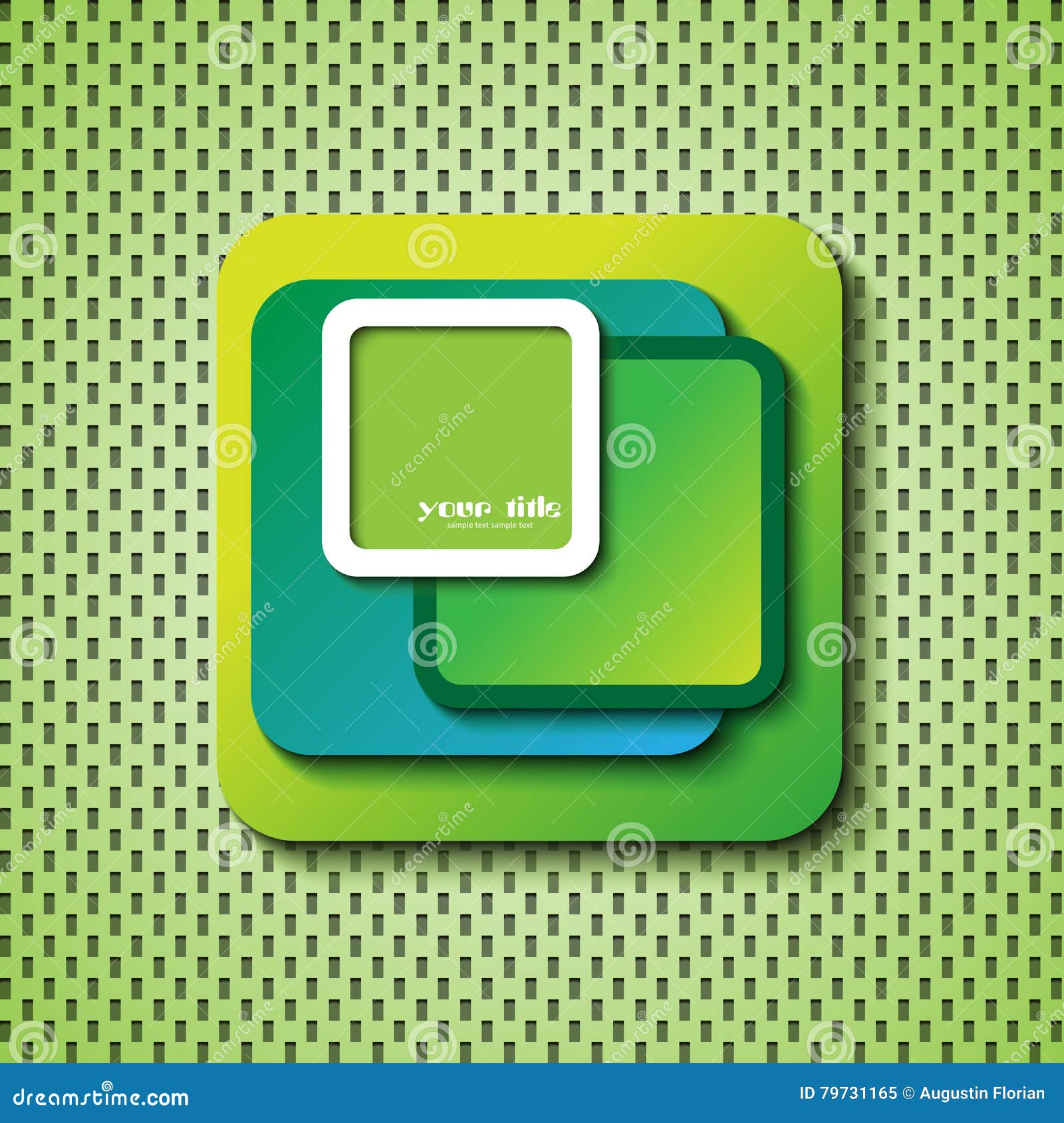 Rounded Square Abstract Shape Stock Vector - Illustration of green ...