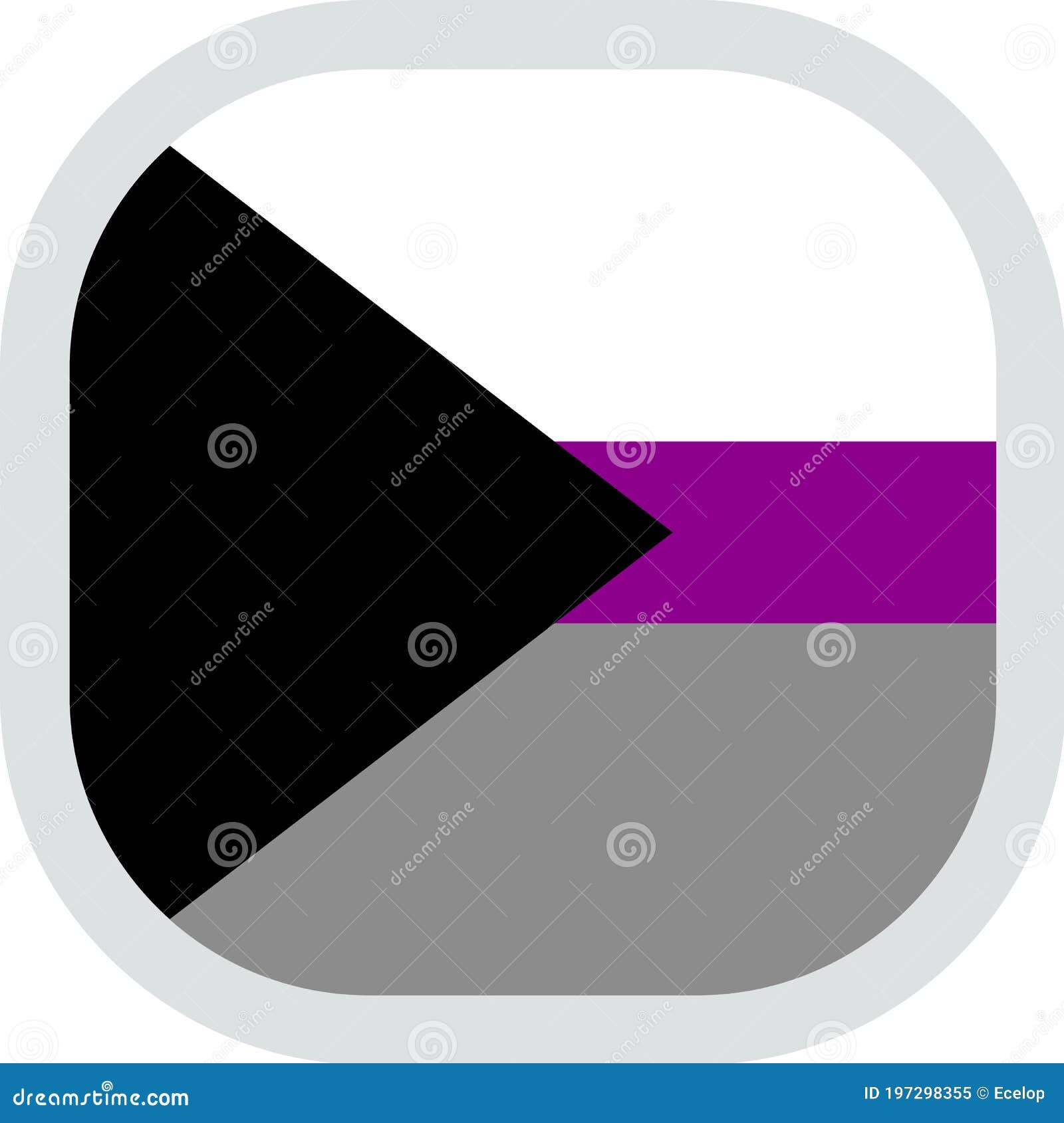 Demisexual Flag Waving Vector Illustration Designed With Correct Color ...