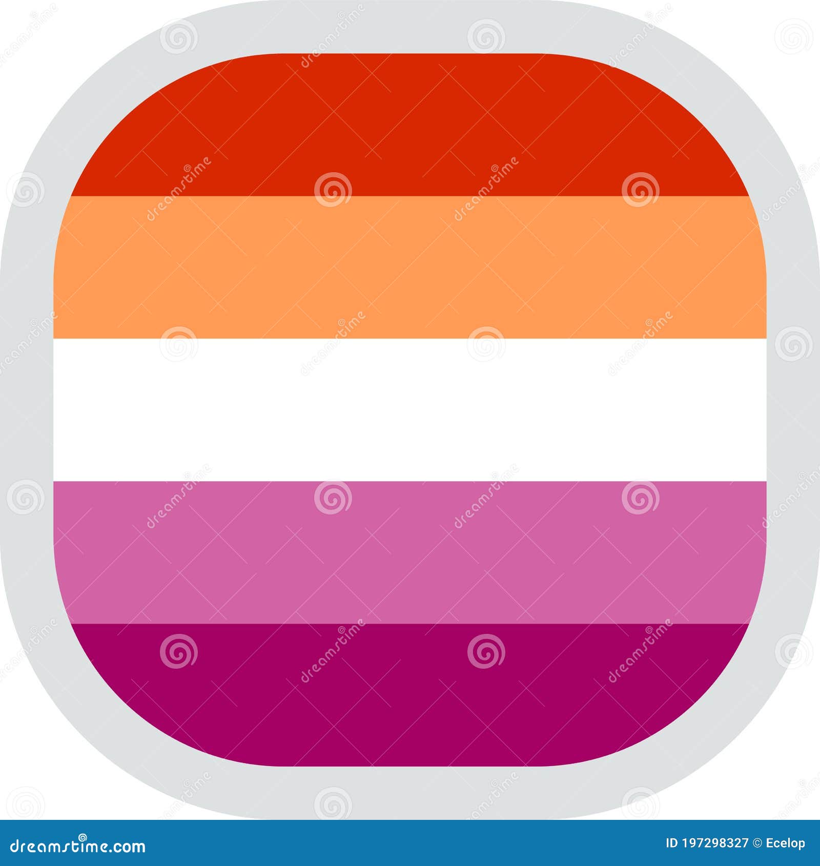 Rounded Square With Flag Pride Lgbt Stock Vector Illustration Of