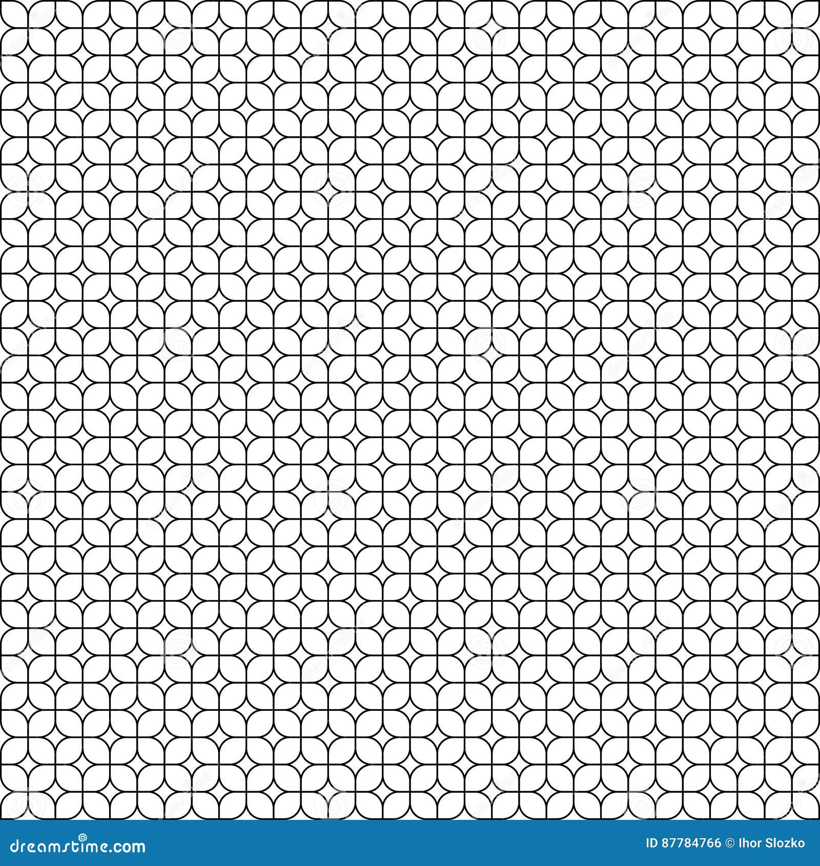 Rounded Square Seamless Vector Pattern. Stock Vector - Illustration of ...