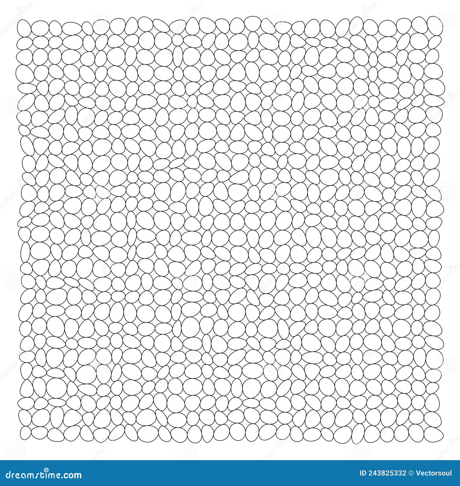 Rounded Stones, Pebbles, Rock Wall Pattern and Texture Stock Vector ...